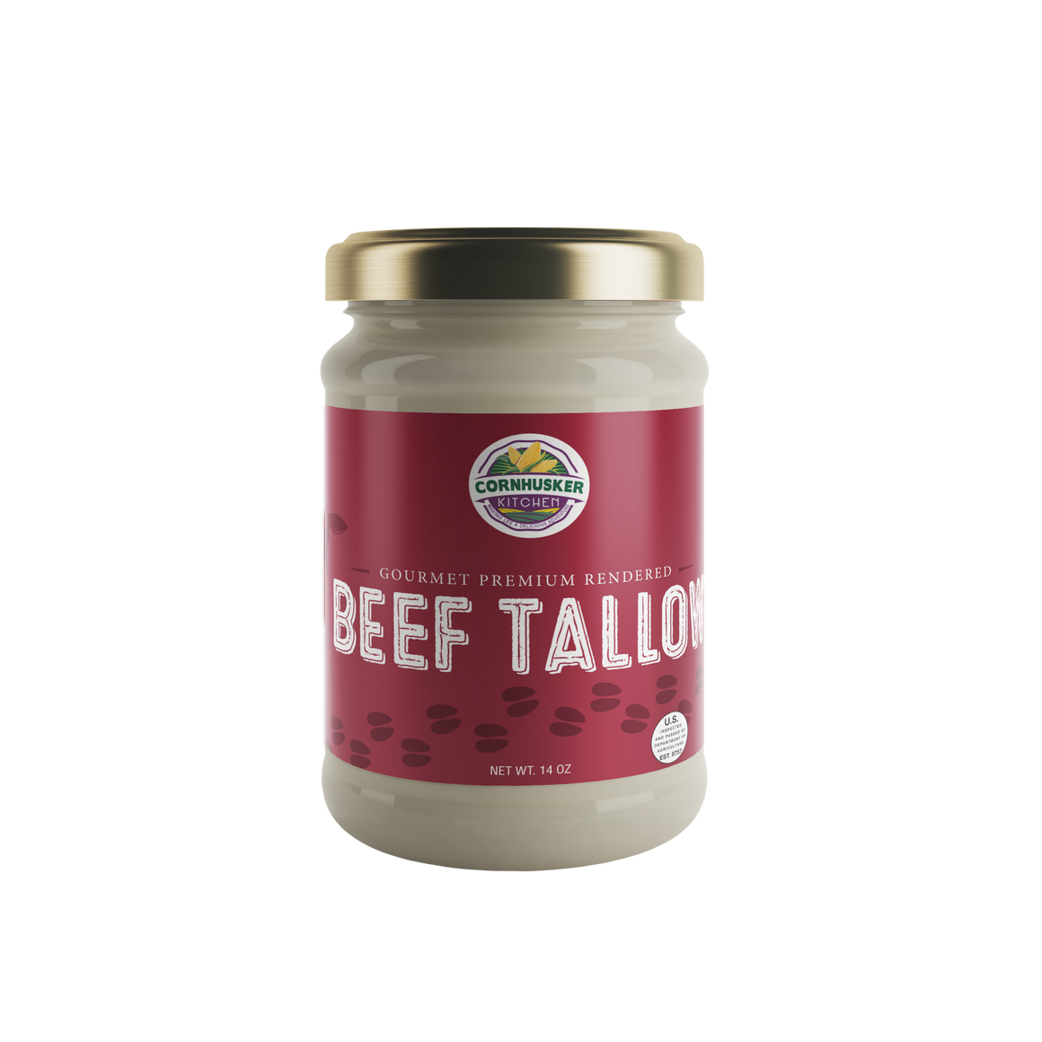 Premium Rendered Beef Tallow (14oz) – Cornhusker Kitchen