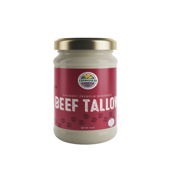 Premium Rendered Beef Tallow (14oz) – Cornhusker Kitchen